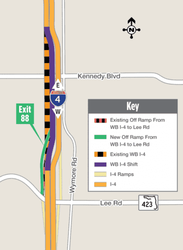 Traffic Shift for I-4 Westbound Construction in Orlando | The I-4 Exit ...